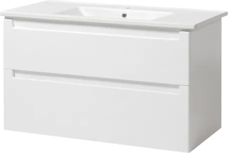 Lavedo Eliba II 100 koupelnová skříňka s umyvadlem Onyx, závěsná