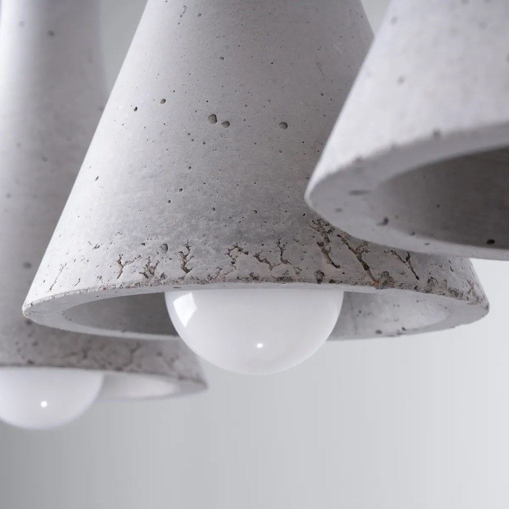 Sollux Lighting Závěsné svítidlo REA 3L beton