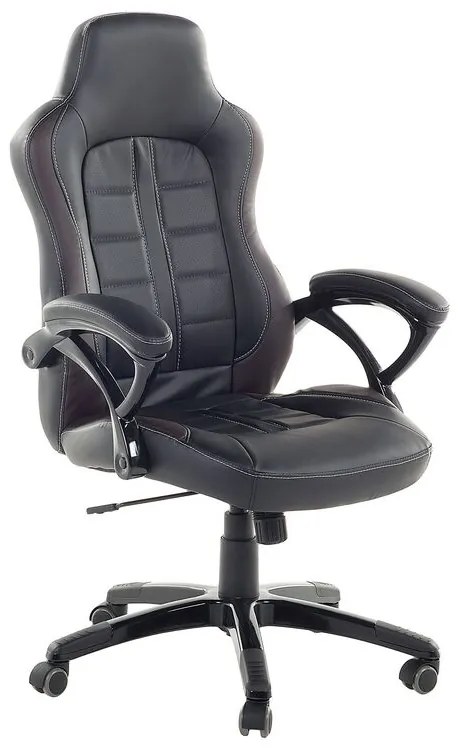 Kancelářská židle černá/tmavě hnědá PRINCE Beliani
