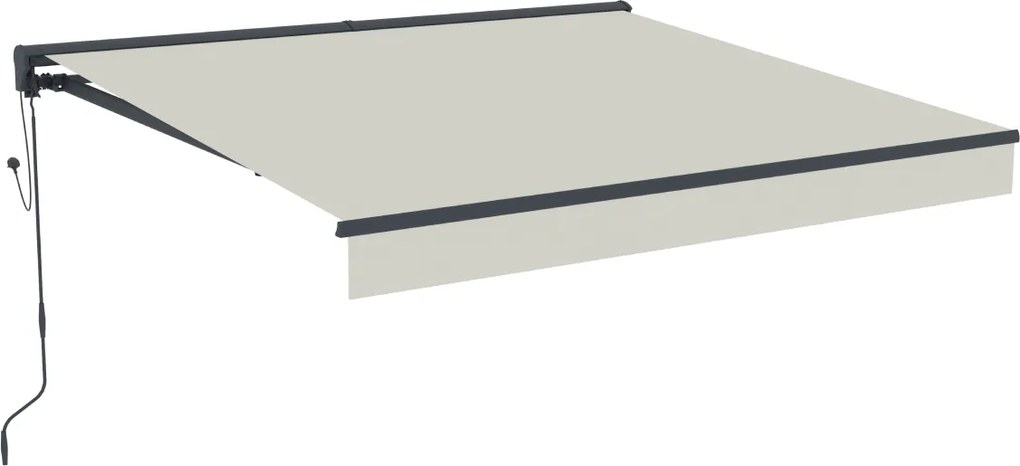 Elektrická markýza s LED osvětlením BestBerg BBSU-EL295BG / 295 x 250 cm / béžová