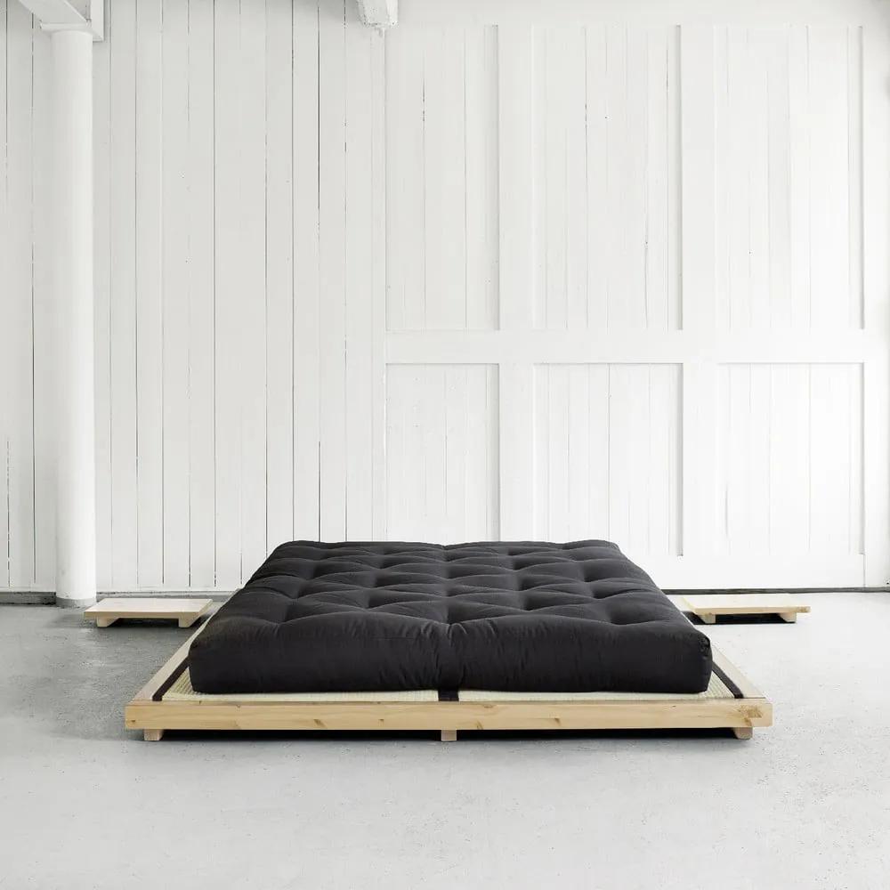 Dvoulůžková postel z borovicového dřeva v přírodní barvě Karup Design Dock Natural, 160 x 200 cm
