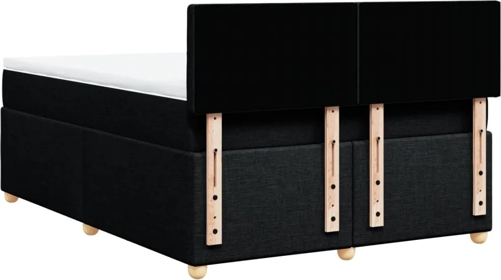 Box spring postel s matrací černá 140x200 cm textil 3286719