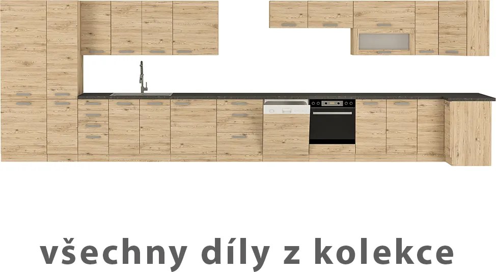 BORDEAUX bb | dolní skříňka 60 D 3S zásuvková | 60 cm | dub bordeaux
