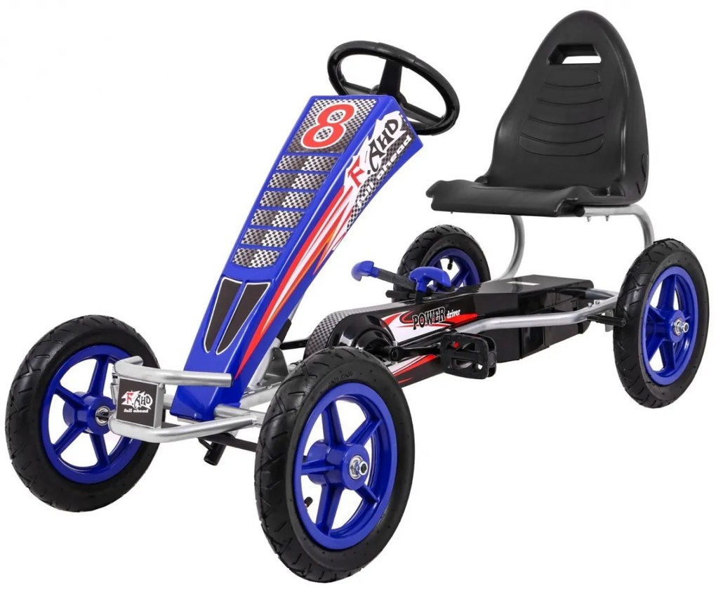 Šlapací čtyřkolka Go-Kart F8 modrá