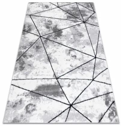 Koberec COZY Polygons, geometrický - šedý