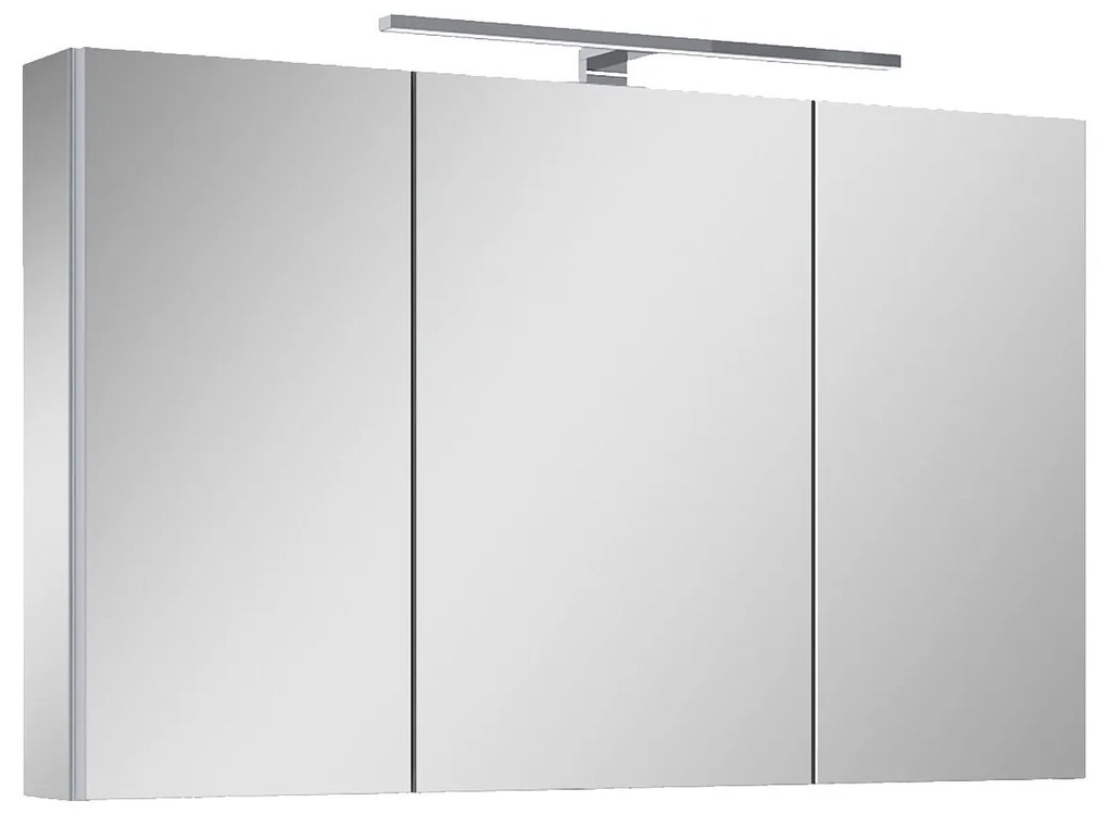 Riva Vulcano Zrcadlová skříňka s LED osvětlením, 101 × 61,8 × 13 cm
