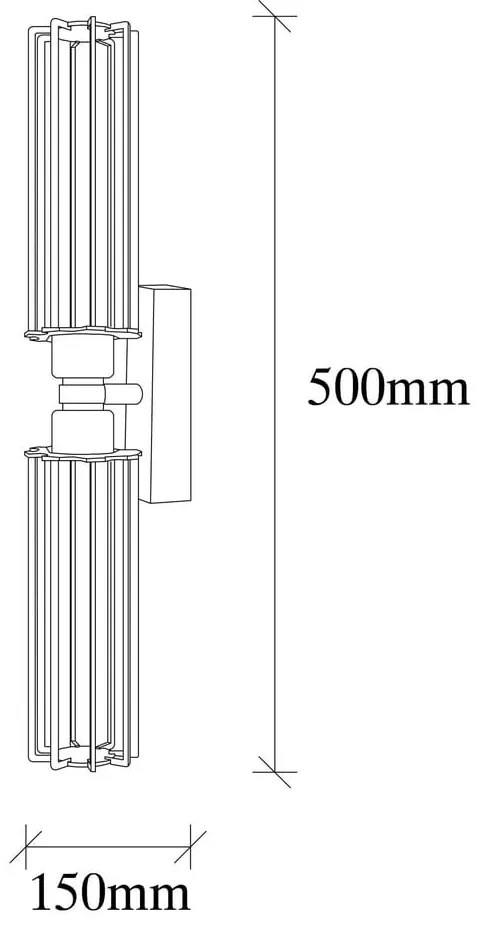 Nástěnné svítidlo v černé a zlaté barvě ø 8 cm Fellini – Opviq lights