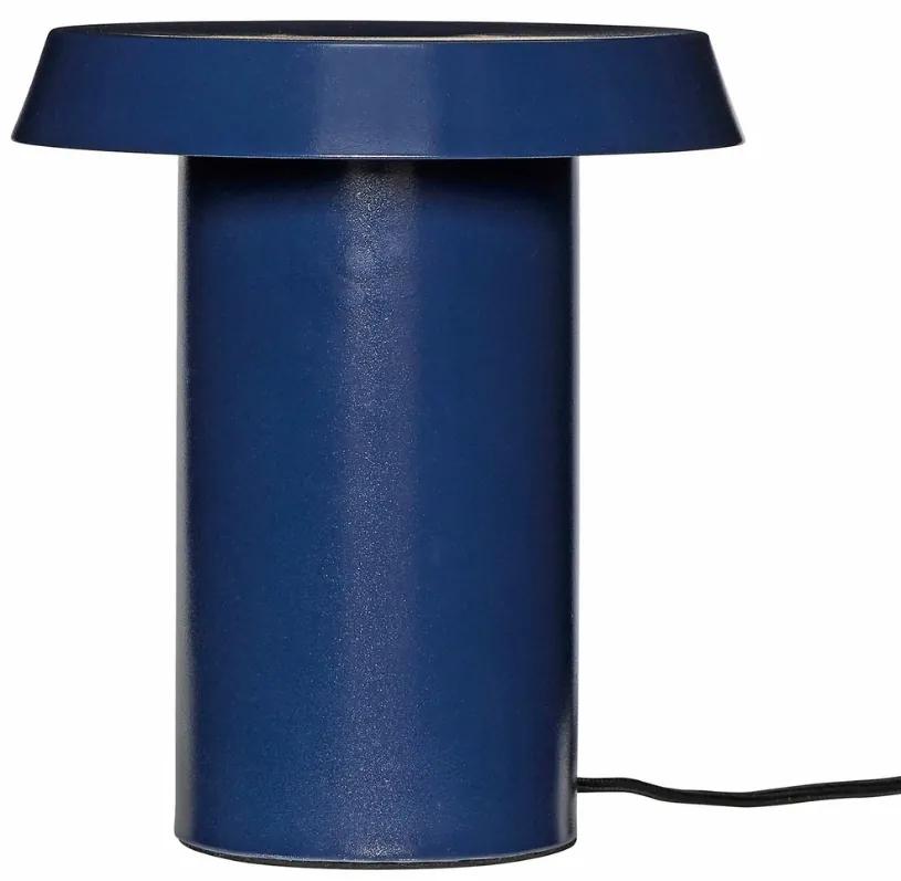 OnaDnes -20% Tmavě modrá kovová stolní LED lampa Hübsch Keen