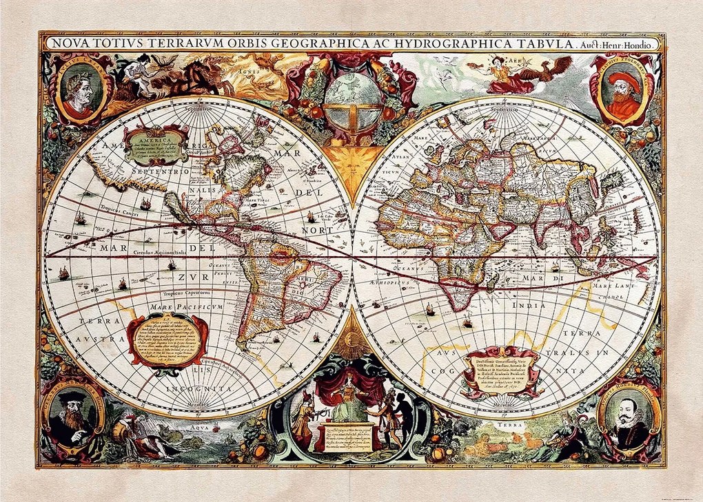 Fototapeta na míru Historická Mapa | Vliesová fototapeta na zed' | DFTNXXL0351