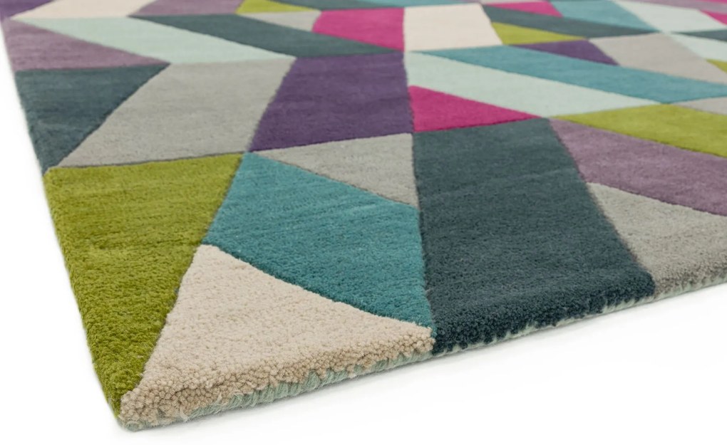 Barevný koberec Mode Chevron Blue Green Rozměry: 170x240 cm