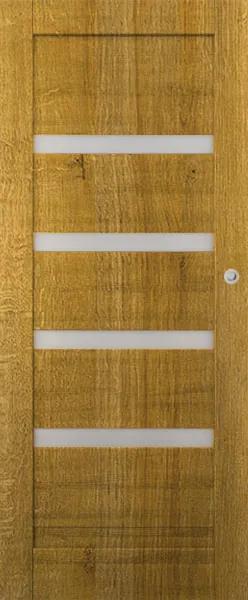 posuvné interiérové dveře do pouzdra EVORA model 4 Průchozí rozměr: 70 x 197 cm, Orientace dveří: Levé dveře, Dekor: Buk jasmínový