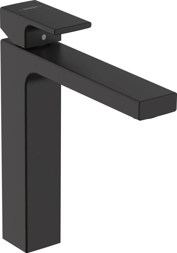 Hansgrohe Vernis Shape, vysoká umyvadlová baterie, EcoSmart, černá matná, 71591670