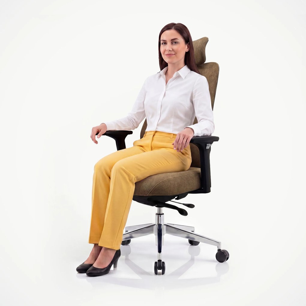 Ergonomická kancelářská židle hnědá AXIS