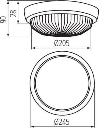 Svítidlo Kanlux SANGA DL-100 E27 IP44 08050