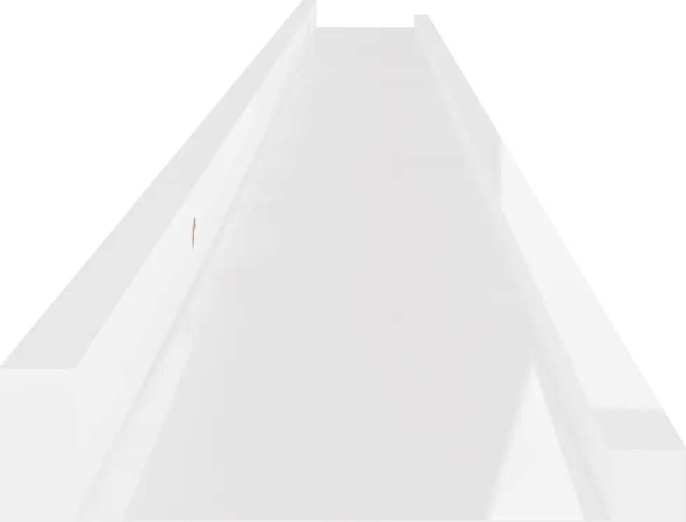 vidaXL Nástěnné police 2 ks 115 x 9 x 3 cm [326652] Barva: bílá s vysokým leskem