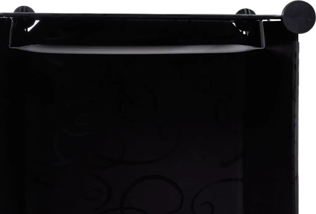 vidaXL Modulární skříň s 9 přihrádkami 37 x 115 x 150 cm [240497] Barva: Černobílý