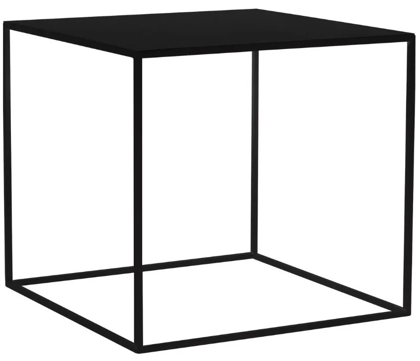 OnaDnes -20% Nordic Design Černý kovový konferenční stolek Moreno 50 x 50 cm