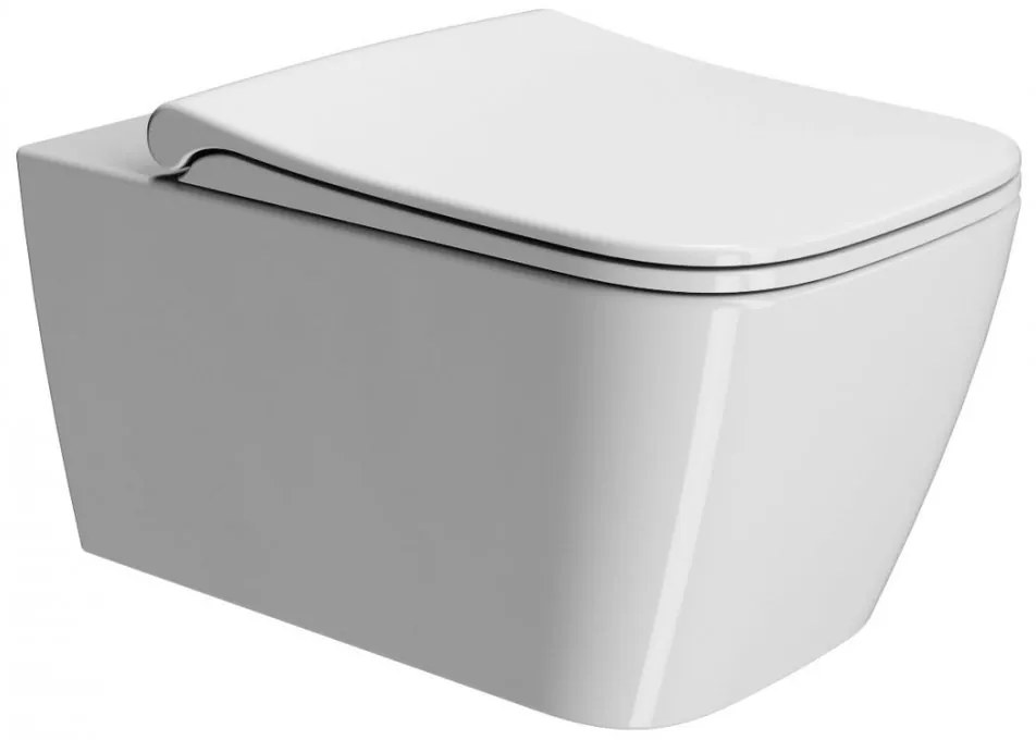 GSI NUBES WC sedátko, Soft Close, bílá/chrom MS96C11