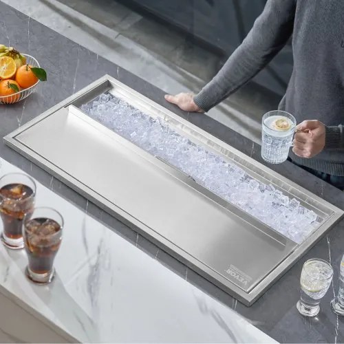 91,4 × 45,7 × 35,6 cm vkládací ledová truhla Chladič ledu Nádoba na led Nerezová