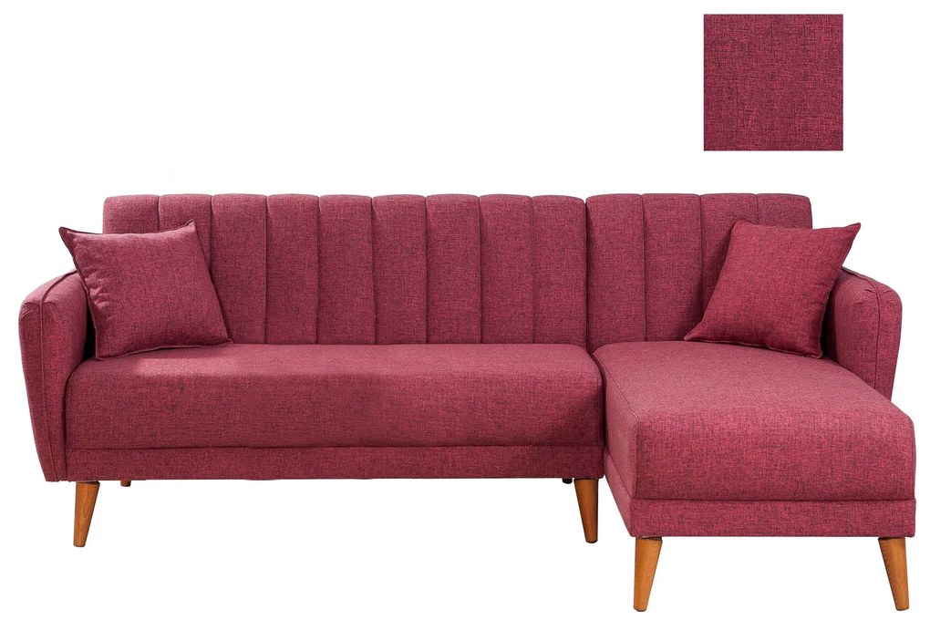 Atelier del Sofa rozkládací rohová pohovka AQUA růžová pravý roh 867UNQ1406