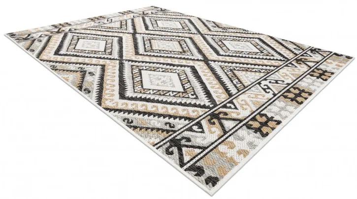 Dywany Łuszczów Kusový koberec Cooper Sisal Aztec 22224 ecru/black – na ven i na doma Rozměry koberců: 80x150