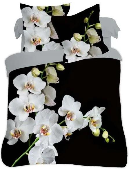 FLORI bavlna Povlečení 3D Orchidej 003 200x220/70x80
