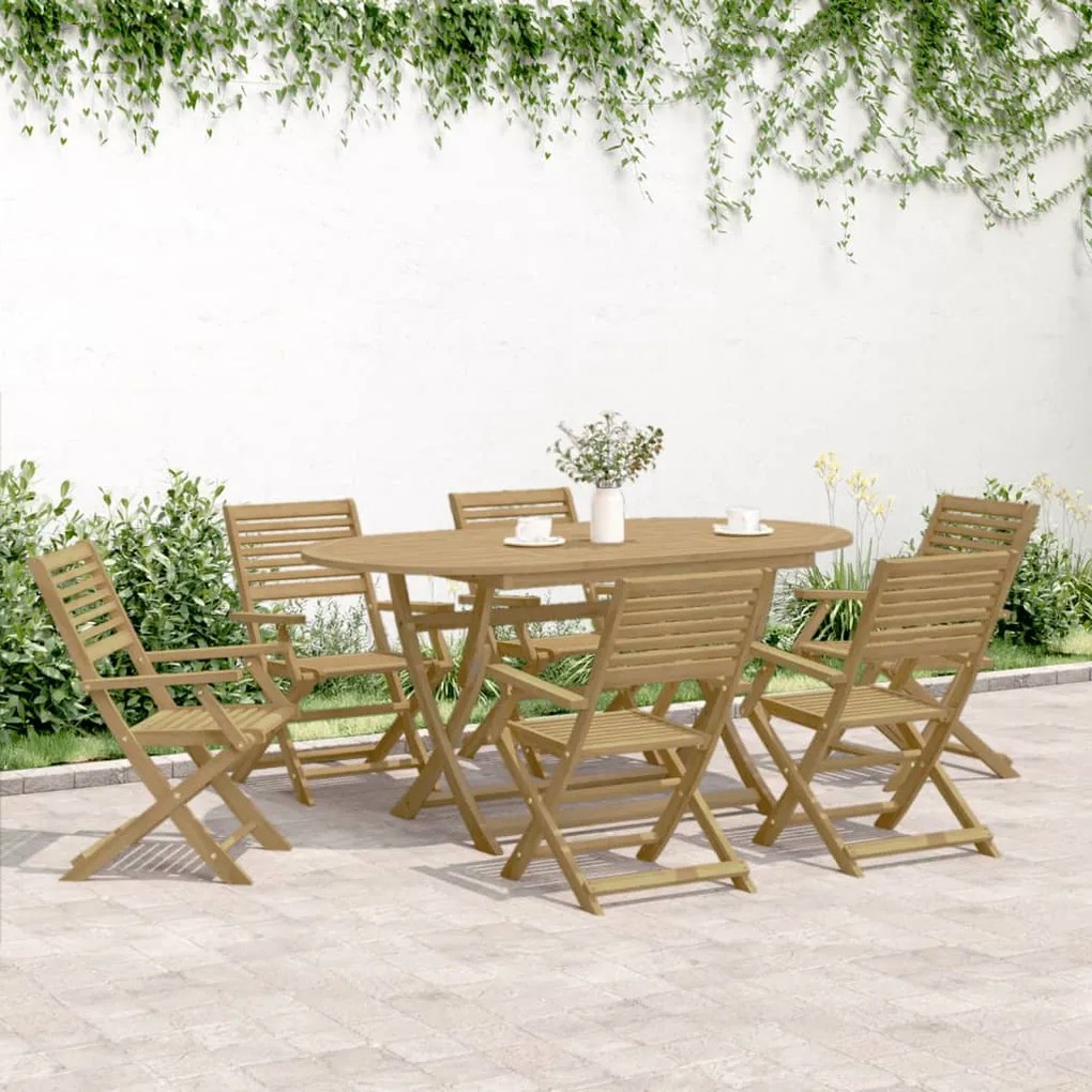 Skládací židle 8 ks 54,5x61,5x86,5 cm Masivní akácie 3214227