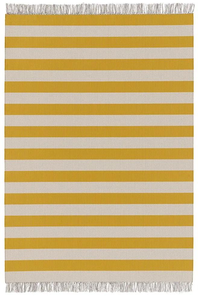 Koberec Big Stripe in/out: Béžovo-žlutá 80x140 cm