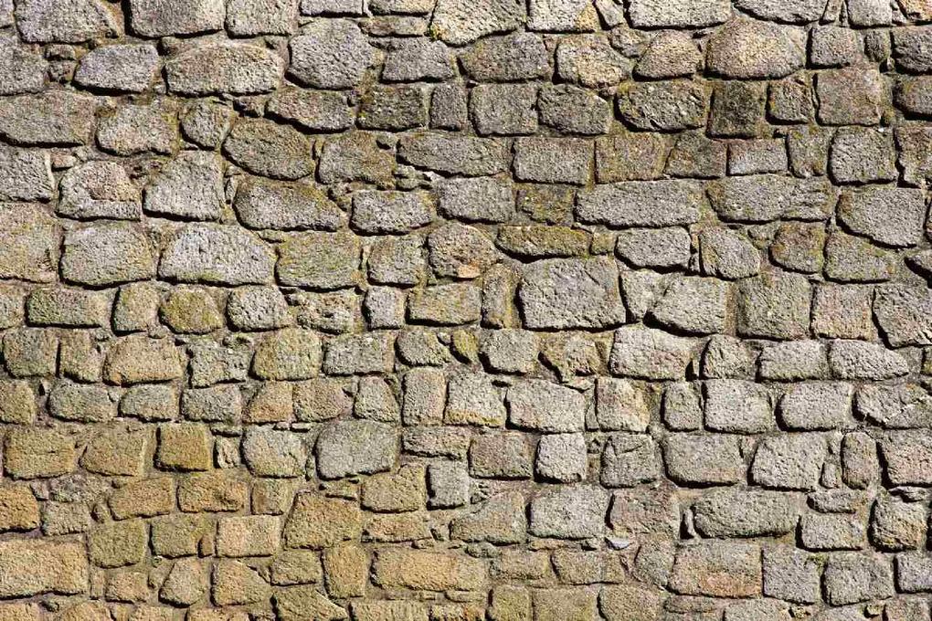 DIMEX | Samolepicí vliesová fototapeta na zeď Zvětralá kamenná zeď MA-5-2408 | 375 x 250 cm | hnědá