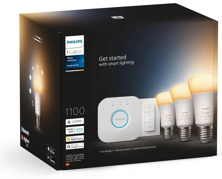 Smart startovací balíček 5 ks E27, 11 W White ambiance – Philips Hue