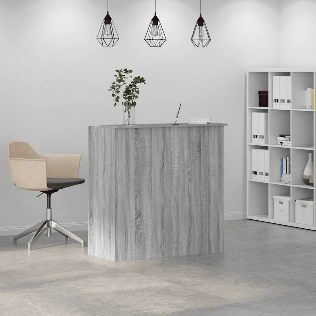 Recepční stůl šedý sonoma 100x50x103,5 cm kompozitní dřevo 3324165