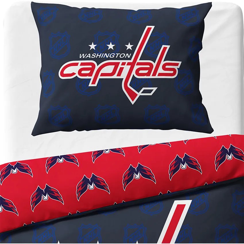 Hokejové povlečení NHL Washington Capitals Shields Velikost: 135x200 + 80x80 cm
