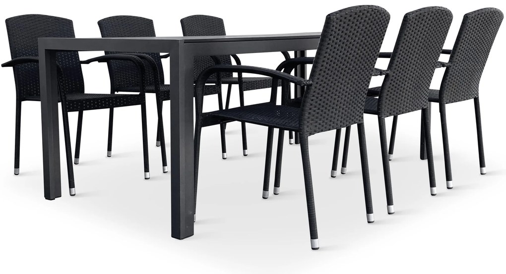 Nábytek Texim Nábytek na zahradu ratan - stůl VIKING XL 190cm + 6x židle ROMA