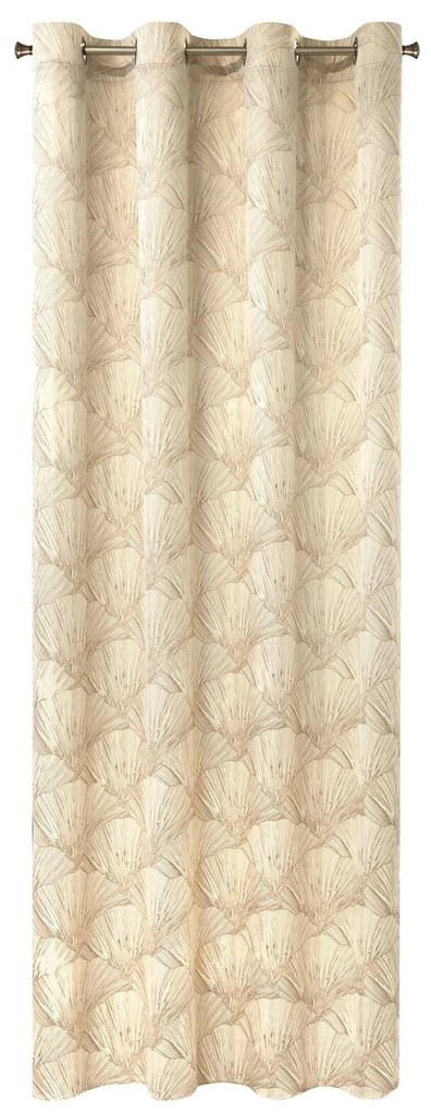 ZATEMŇOVACÍ ZÁVĚS NA KROUŽCÍCH PIERRE CARDIN GOYA 140X250 CM KRÉMOVÁ