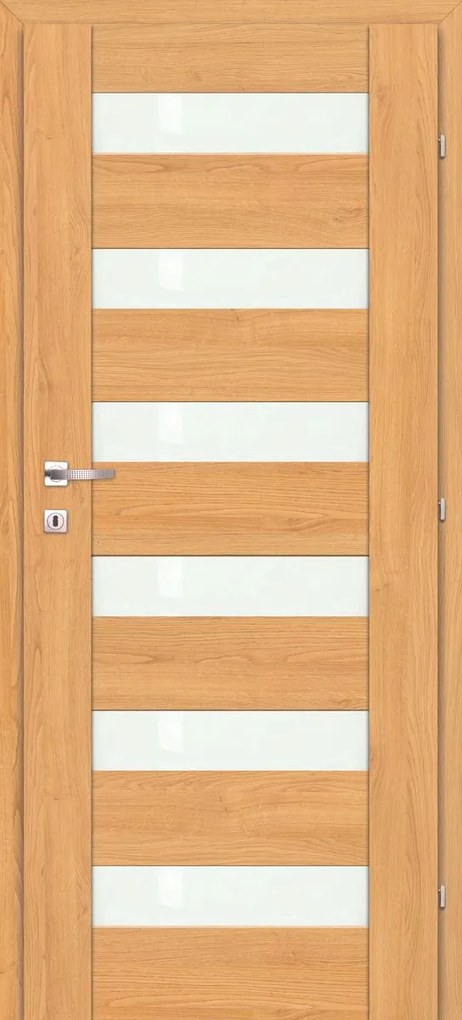 Classen Tosca Interiérové dveře M4 rámové, 60 P, 646 × 1985 mm, fólie, pravé, dub olejovaný, prosklené