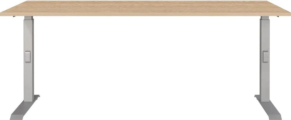 Polohovací pracovní stůl s deskou v dubovém dekoru 80x180 cm Downey – Germania