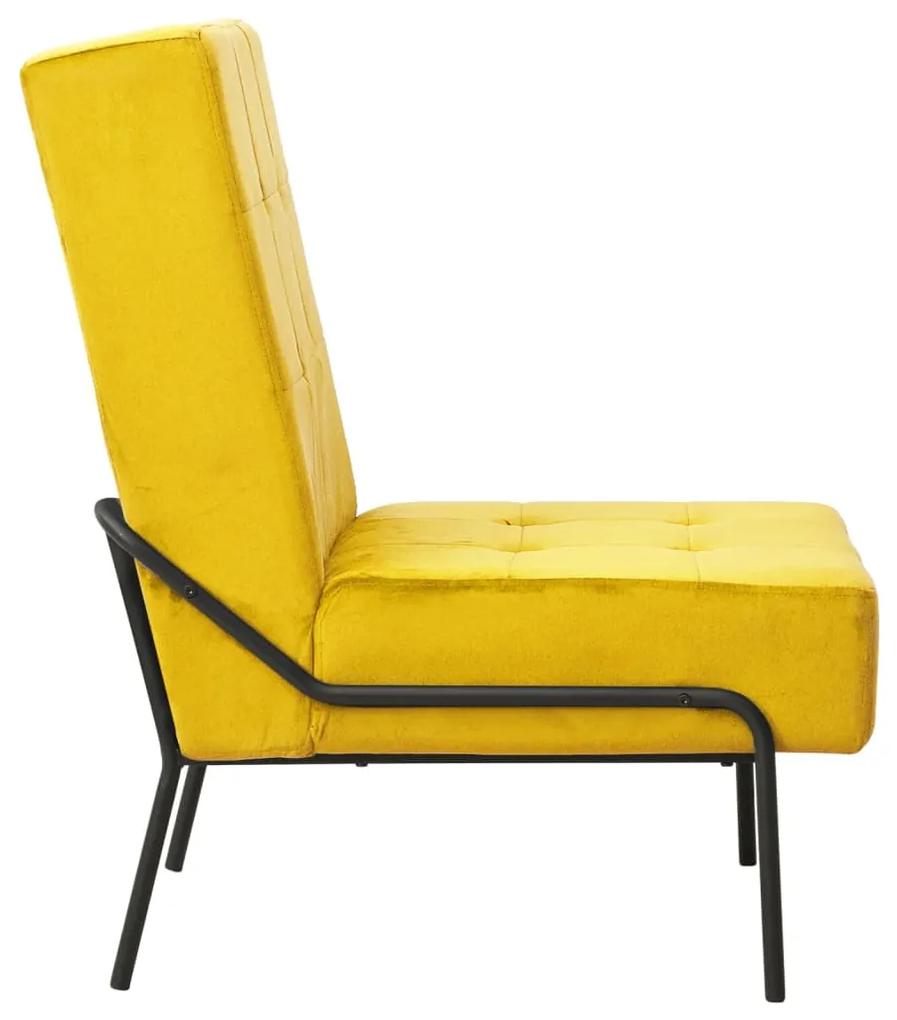 vidaXL Relaxační židle 65 x 79 x 87 cm hořčicově žlutá samet