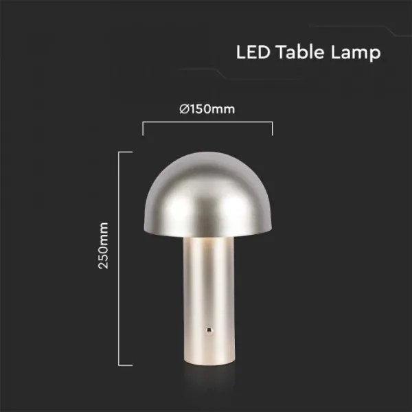 LED Stmívatelná dobíjecí stolní lampa LED/1W/5V 3000-6000K 1800 mAh zlatá