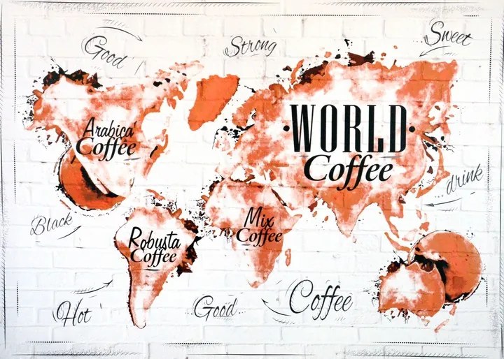 Falc Obraz na plátně - Kávová mapa, 50x70 cm