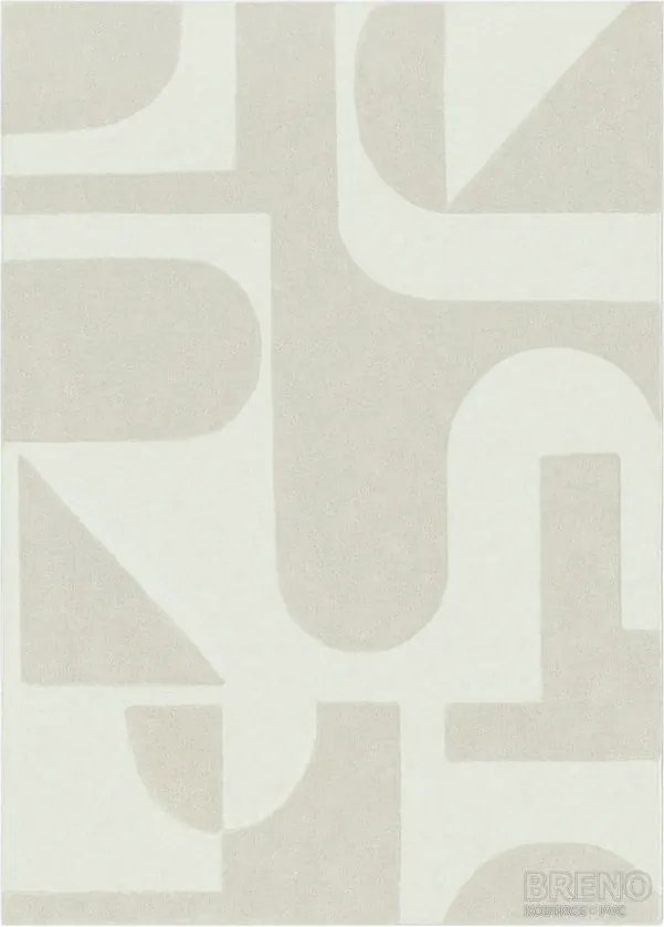 Breno Kusový koberec POMPEI 1614 Cream, 160x230 cm, Bílá