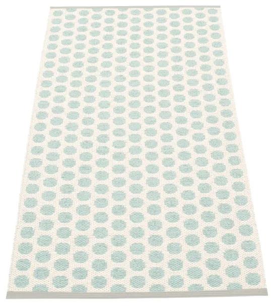 Vinylový koberec Pappelina NOA Pale Turquoise/Vanilla/Warm Grey Edge velikost: 70x250cm
