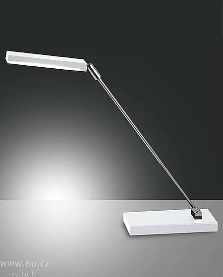 Fabas 3148-30-102 Niki, bílá stolní LED lampa na pracovní stůl, 6W LED, výška 54cm