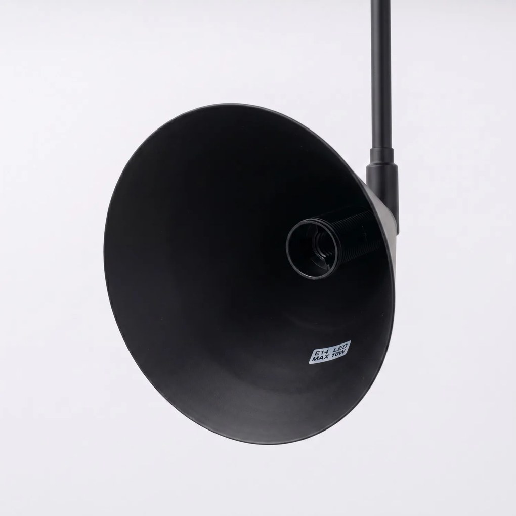 Sollux Lighting Nástěnné svítidlo NOX 2 černé s vypínačem