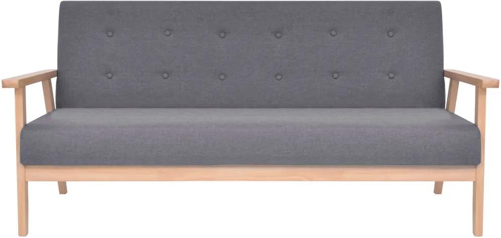 Trojmístná sedačka - textilní čalounění | tmavě šedá