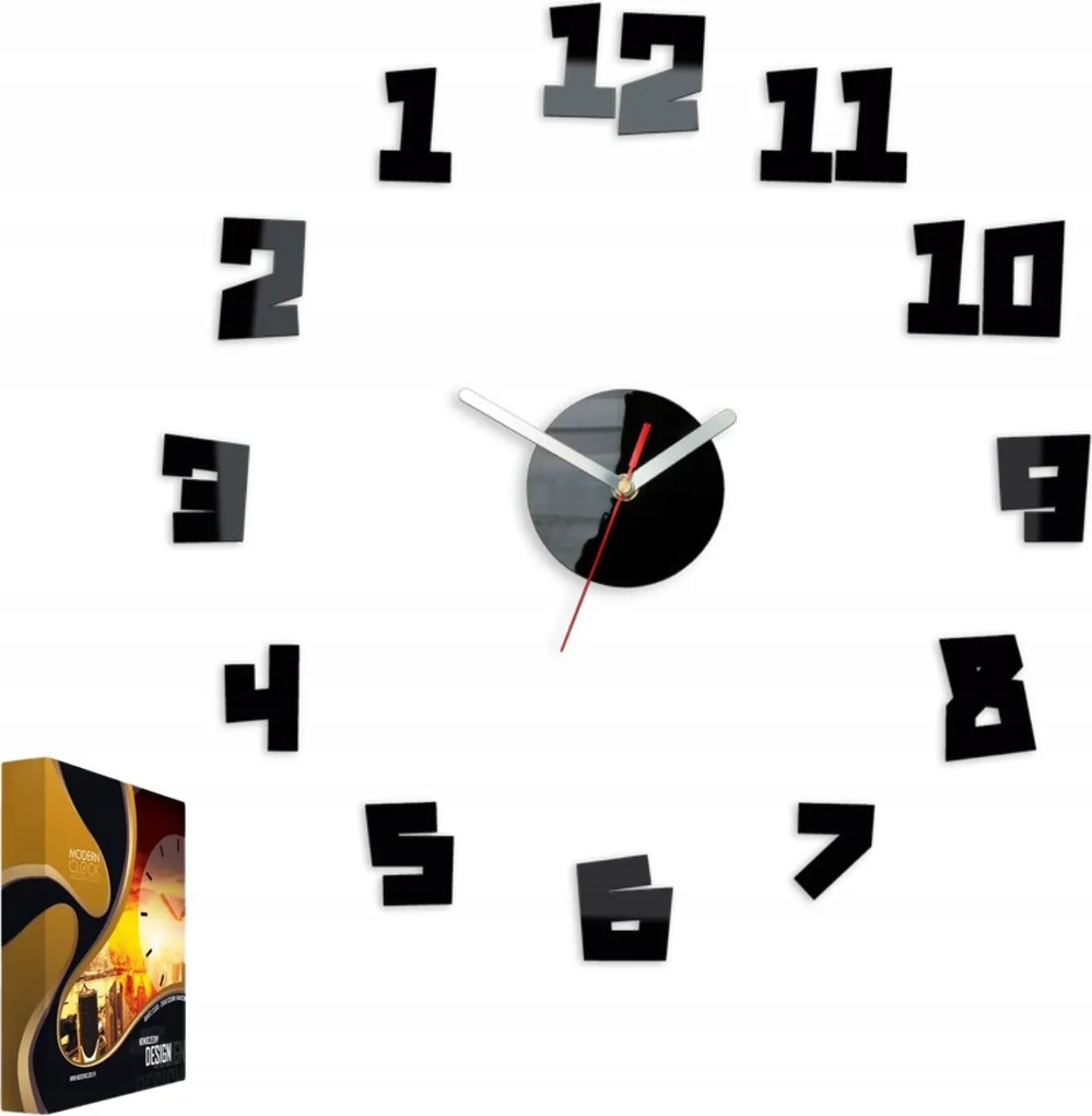 Nástěnné hodiny v moderním akrylovém stylu Crazy Clock Kulatý