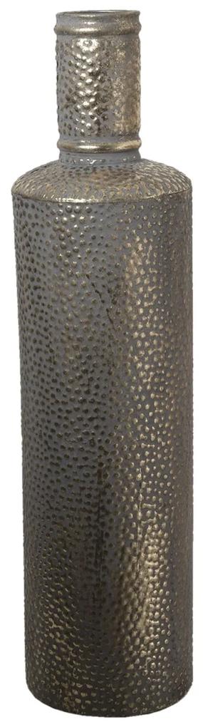 Dekorační váza se zlatou patinou ve tvaru láhve Aude - Ø  17*67 cm