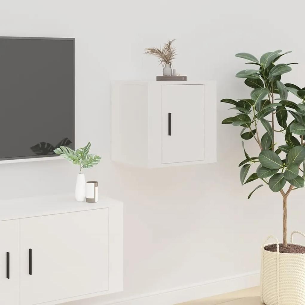 Nástěnné TV skříňky 2 ks bílé 40 x 34,5 x 40 cm - Default Title