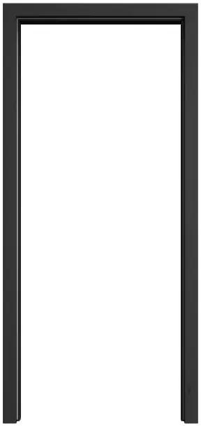Zárubeň NORMAL pro celoskleněné dveře - CPL LAMINÁT - Černá grafit Průchozí šířka (cm): 110, Průchozí výška (cm): 210