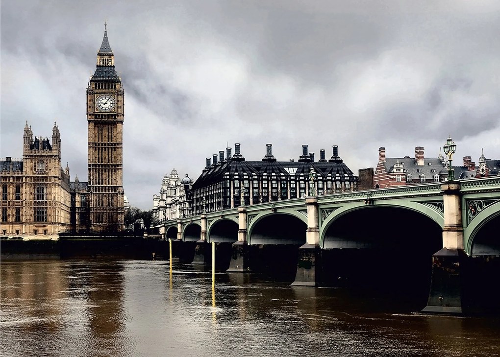 Fototapeta na míru Ponurý Výhled na Big Ben | Vliesová fototapeta na zed' | DFTNXXL0423