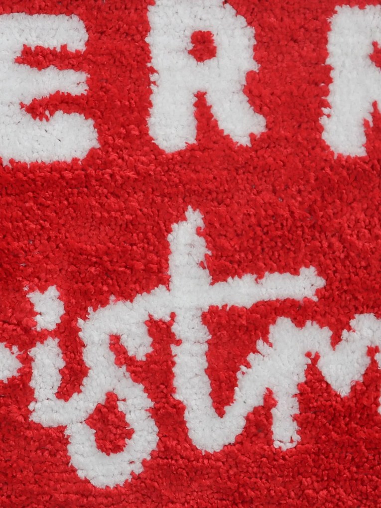 Sinsay - Koupelnová předložka s nápisem Merry Christmas - červená